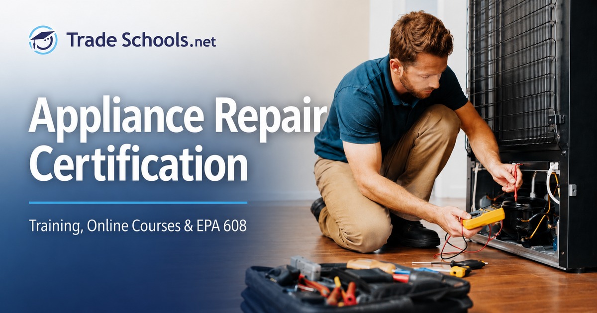 Appliance Repair Certification: Training, Online Courses & EPA 608