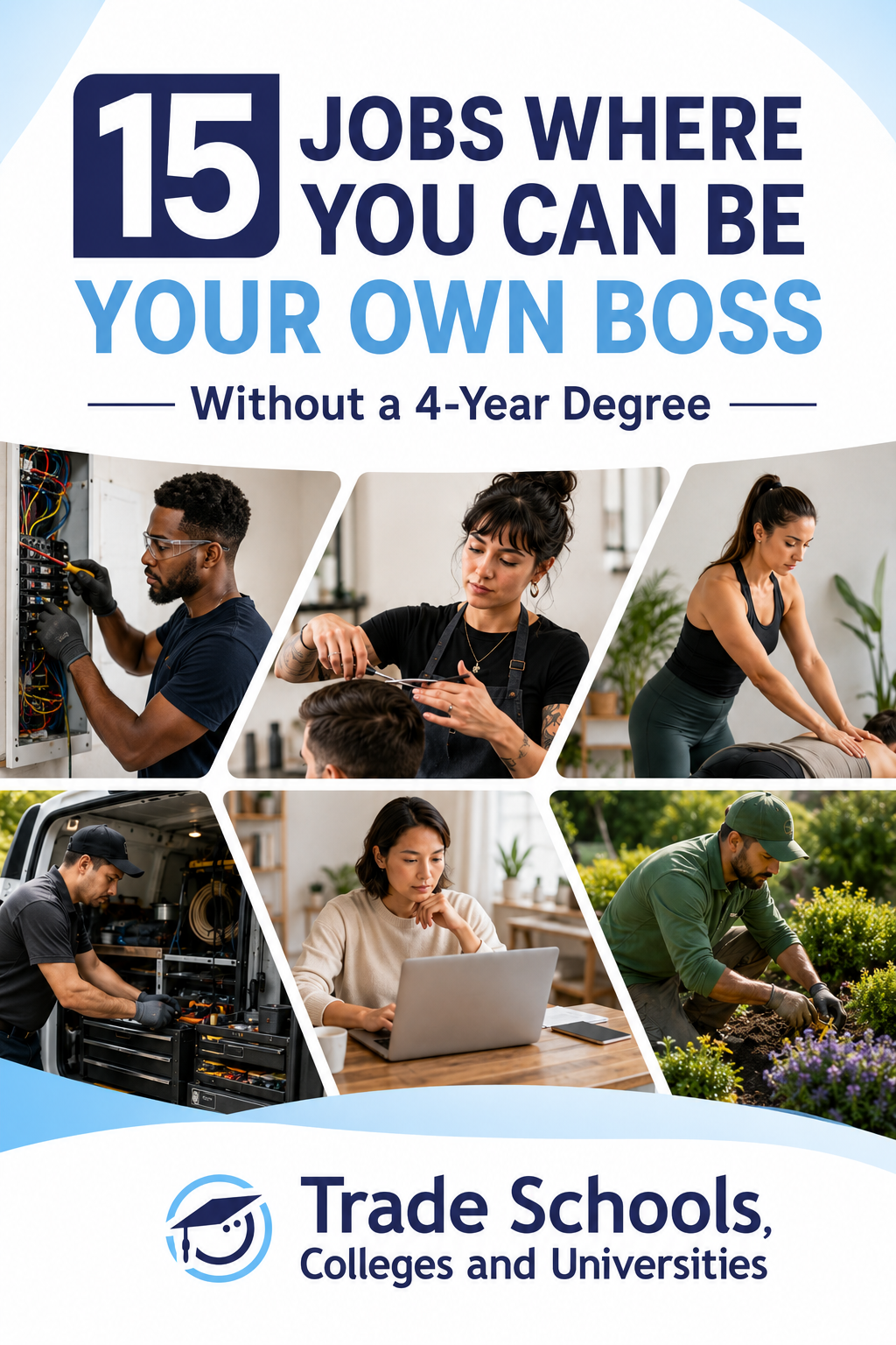 15 Jobs Where You Can Be Your Own Boss Without a 4-Year Degree